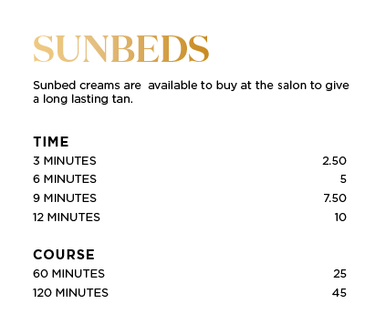 Sunbed – Sharnee's Hair & Beauty